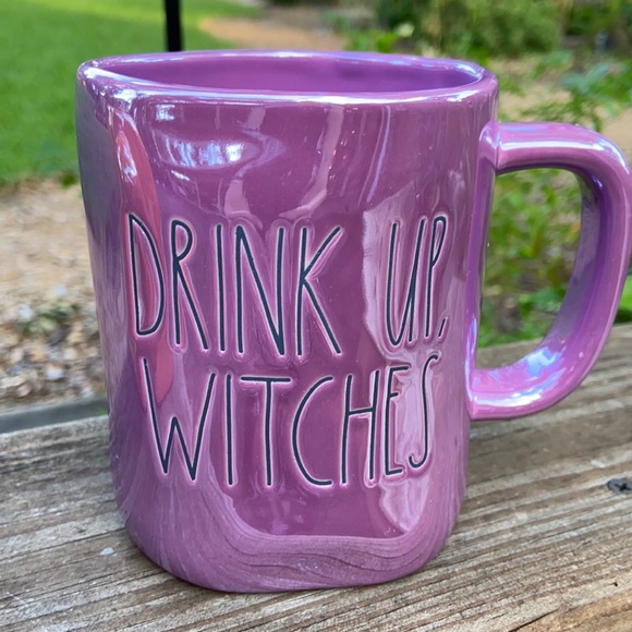 Rae Dunn | Other | New Rae Dunn Drink Up Witches Luster Purple Mug ...